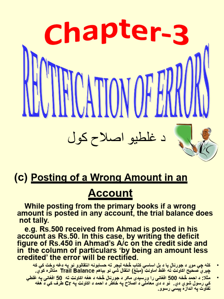 Rectifying Accounting Errors Guide | PDF | Debits And Credits | Economies