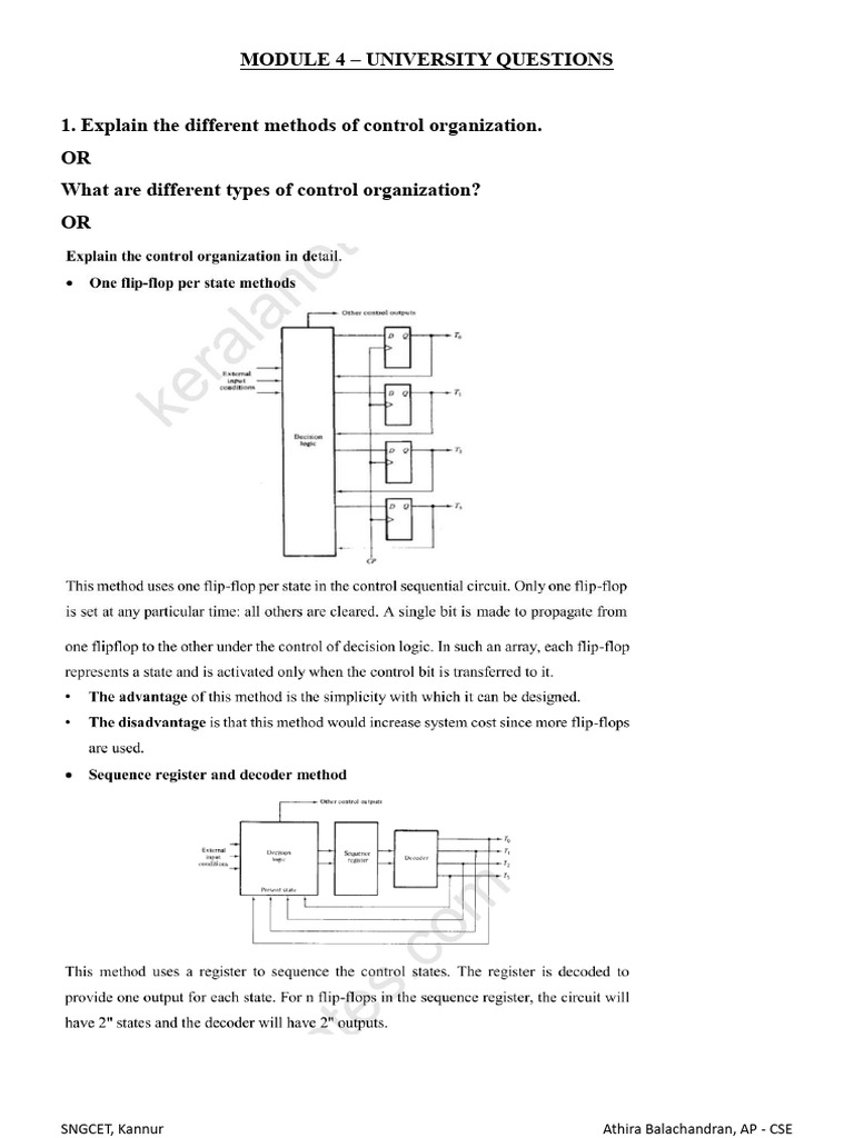 Module 4 Questions Pdf Computer Architecture Computer Science