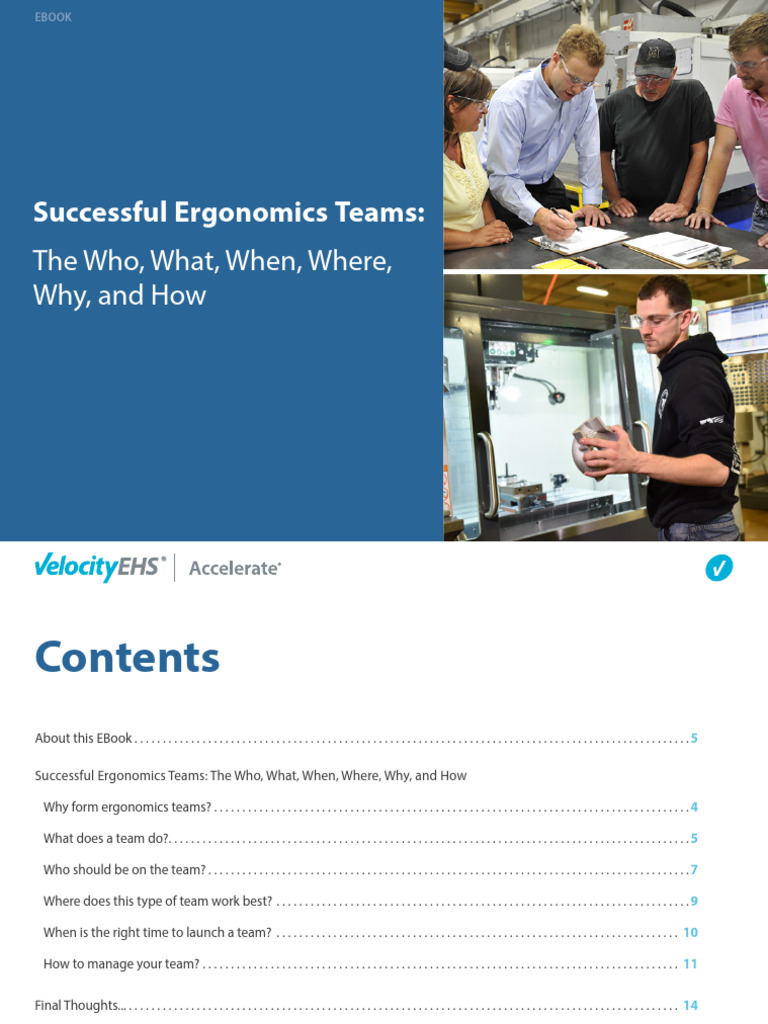 Successful Ergonomics Teams Guide | PDF | Human Factors And Ergonomics ...