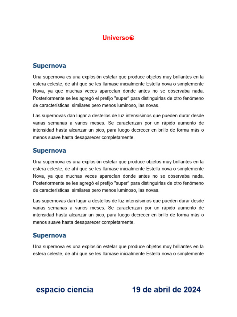 Encabezado .C | PDF | Supernova | Ligero