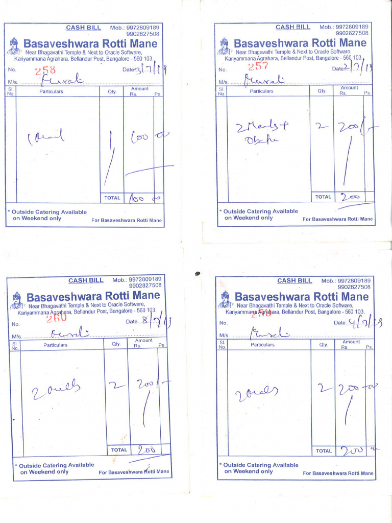 Food Bills | PDF