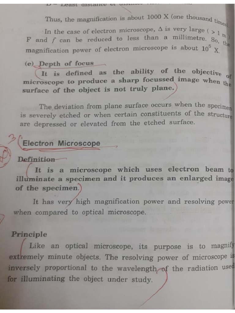 Electron Microscope ( Important) | PDF