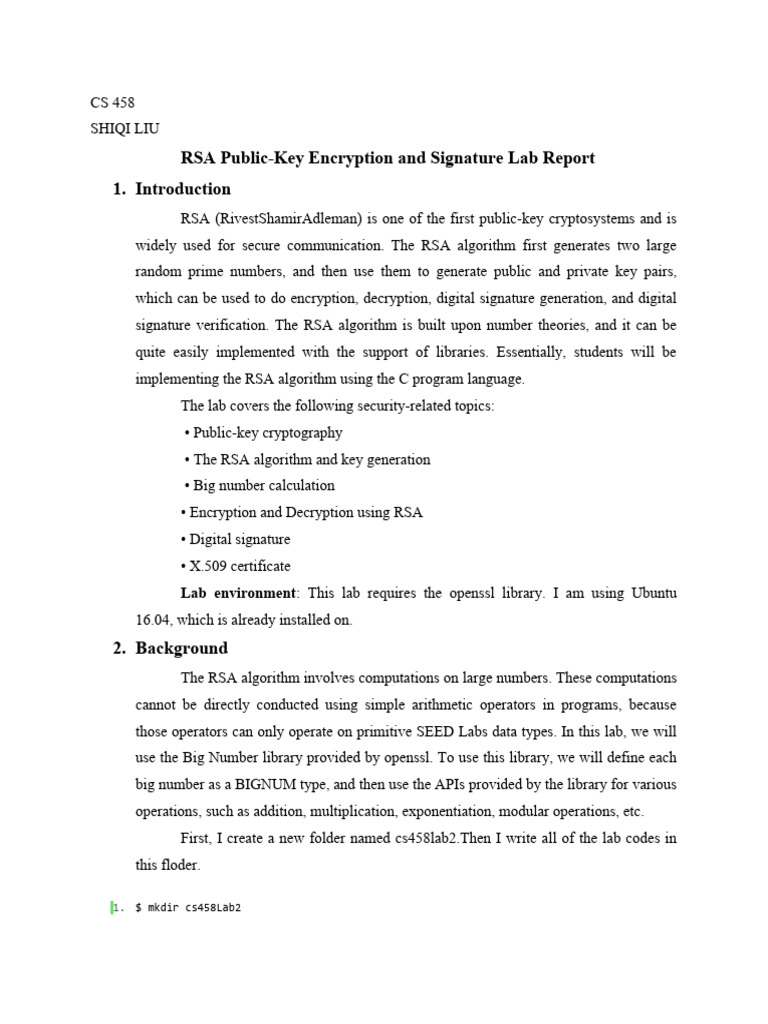 CS 458 - Labreport2 | PDF | Cryptography | Transport Layer Security