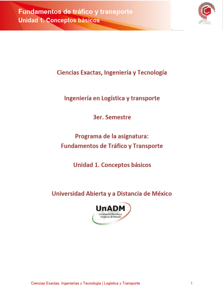 U1.Conceptos_basicos TRAFICO Y TRANSPORTE | PDF | Outsourcing | Logística