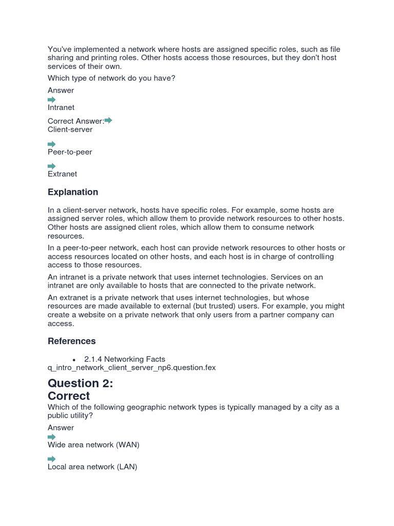 Test Out Final Test Practice | PDF | Osi Model | Network Topology