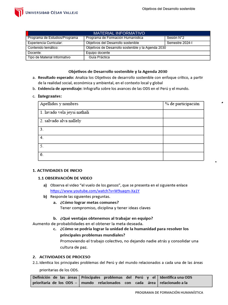 Guía Práctica #02 | PDF | Desarrollo sostenible | Sustentabilidad