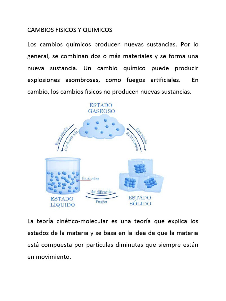 Cambios Fisicos y Quimicos | PDF | Núcleo atómico | Gases