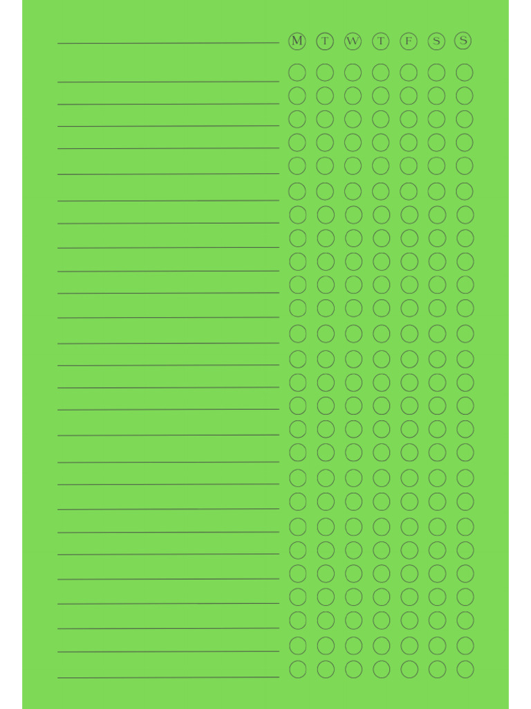 Weekly Checklist Paper For Ipad 4 | PDF