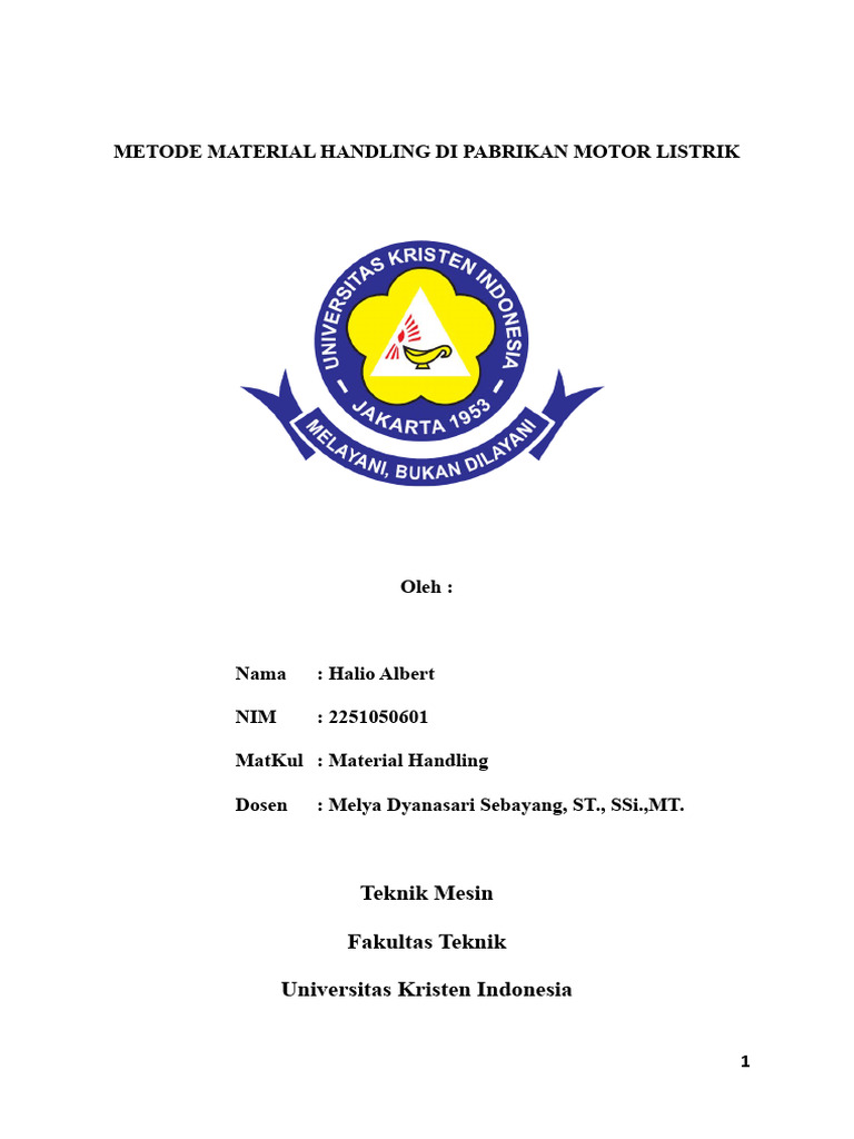 Laporan Material Handling | PDF