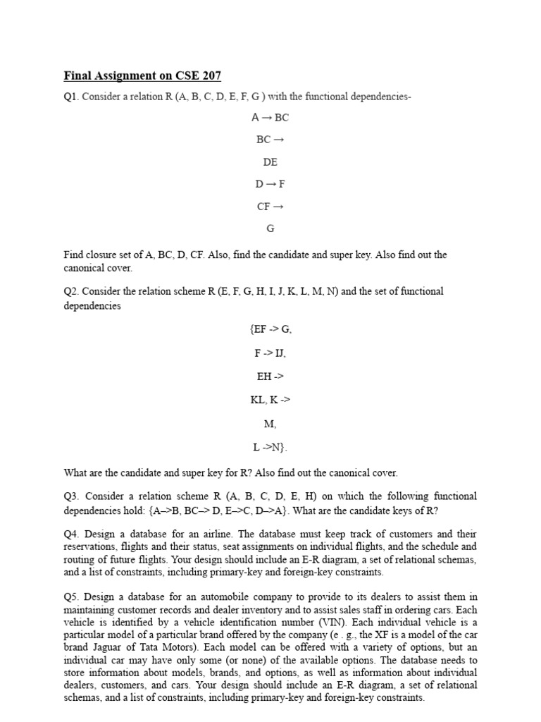 Final Assignment CSE 207 | PDF | Data Management Software | Information Retrieval
