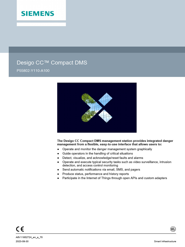 A6V11852727 - Desigo CC Compact DMS (Global) - en | PDF | Application ...