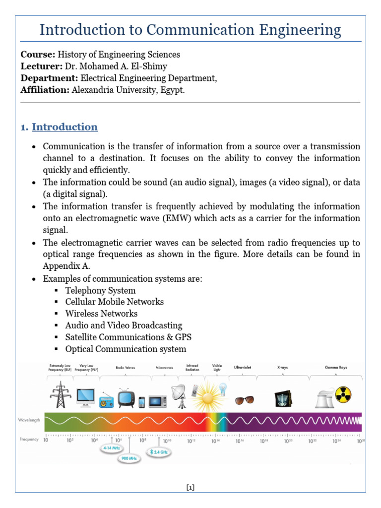 En 1 - Introduction To Communication Engineering | PDF | Modulation | Transmission Medium
