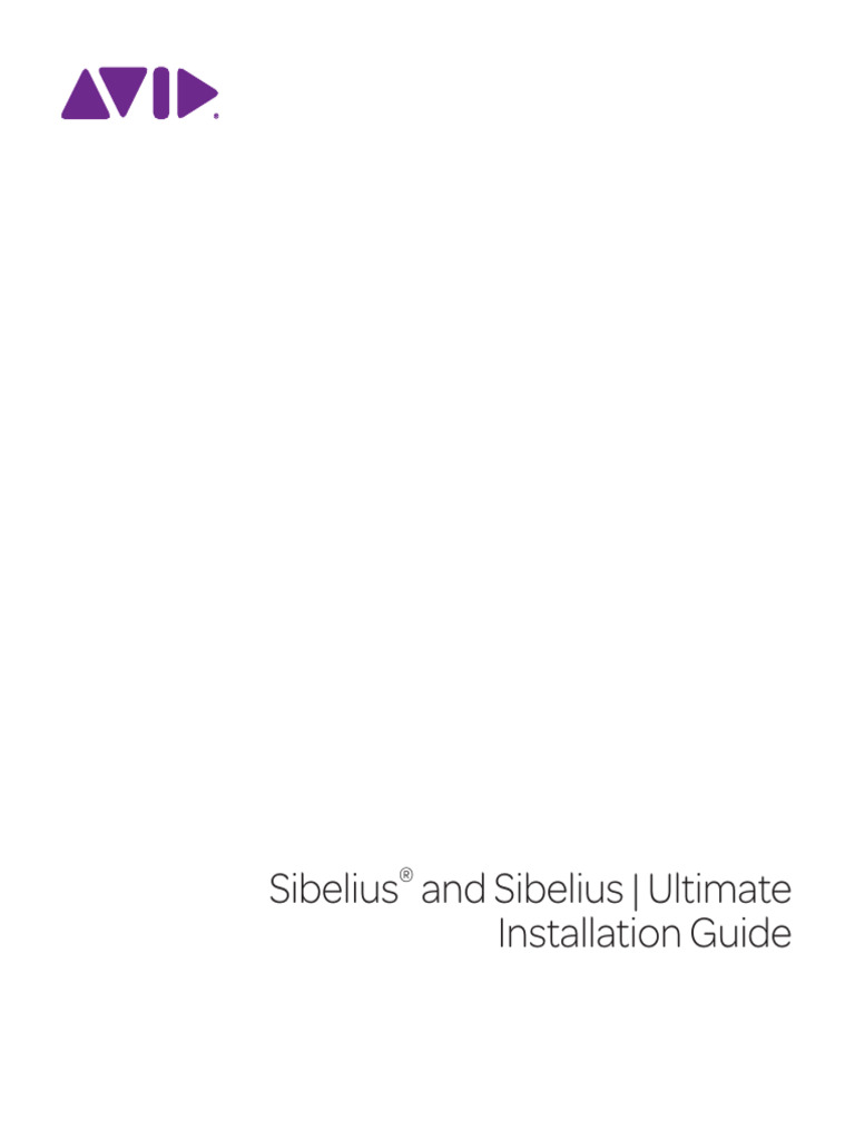 Sibelius 2018.4 Sibelius and Sibelius Ultimate Installation | PDF ...