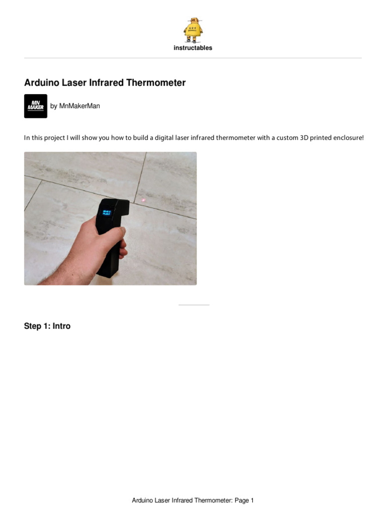 Arduino Laser Infrared Thermometer | PDF | Infrared | Radiation