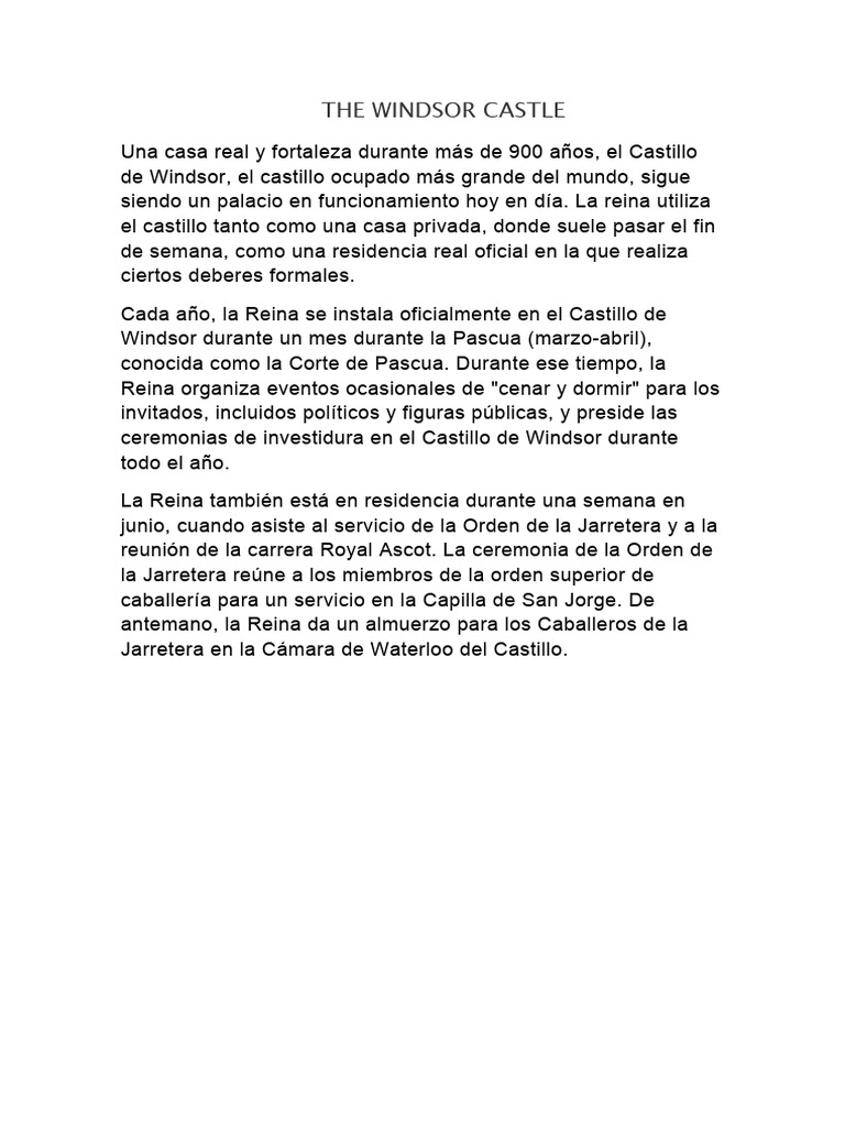 THE WINDSOR CASTLE | PDF