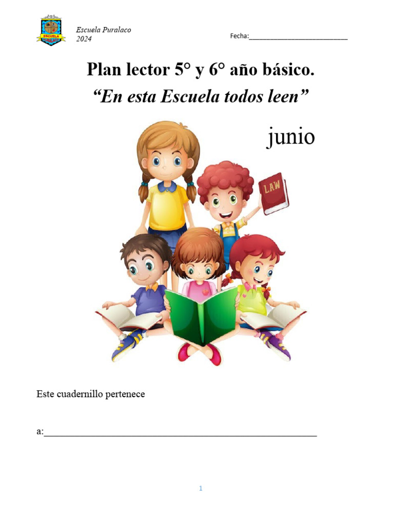 Plan lector 5° y 6° JUNIO | Descargar gratis PDF | Cereales | Vincent Van Gogh