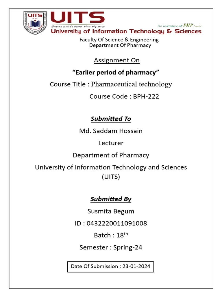 Pharmaceutical Technology01 | PDF | Pharmacy | Pharmacology