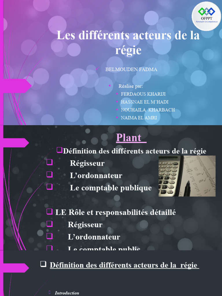 Acteurs Clés de la Régie Publique | PDF | Finance et gestion monétaire