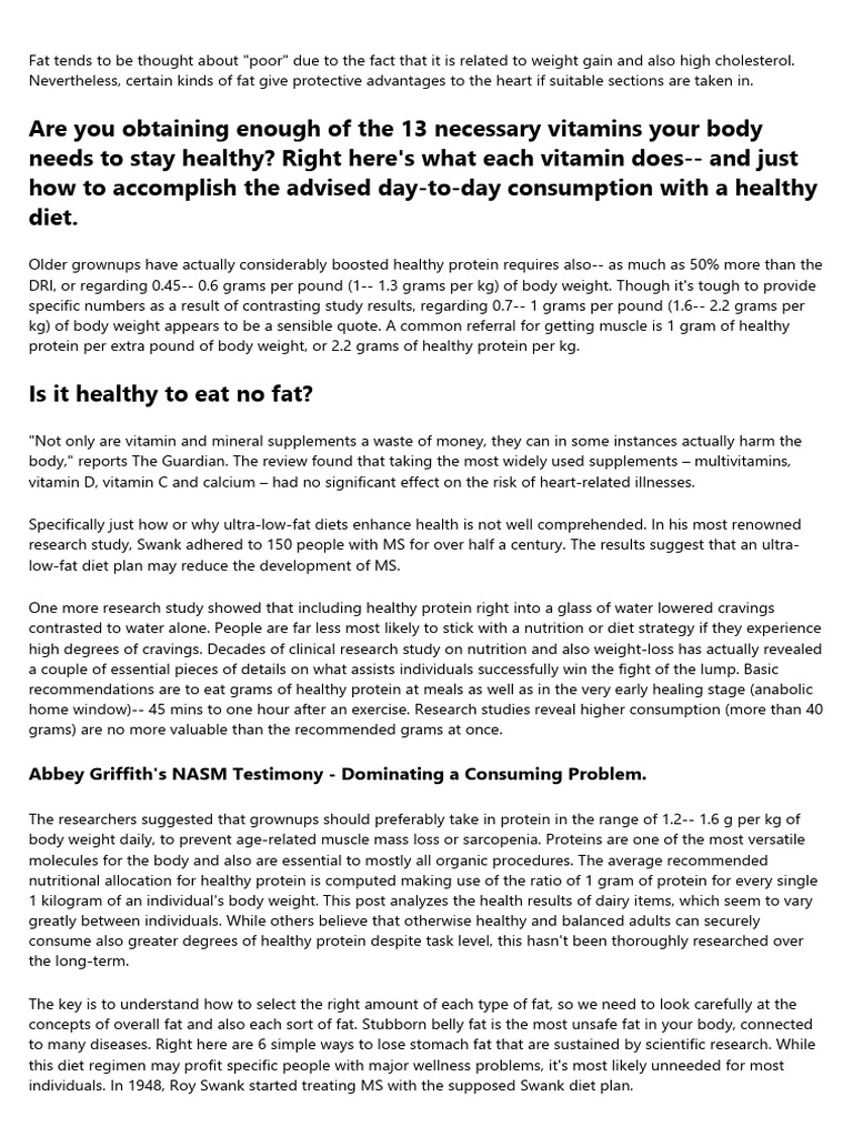 Abbey Griffith's NASM Testimony - Dominating A Consuming Problem | PDF ...