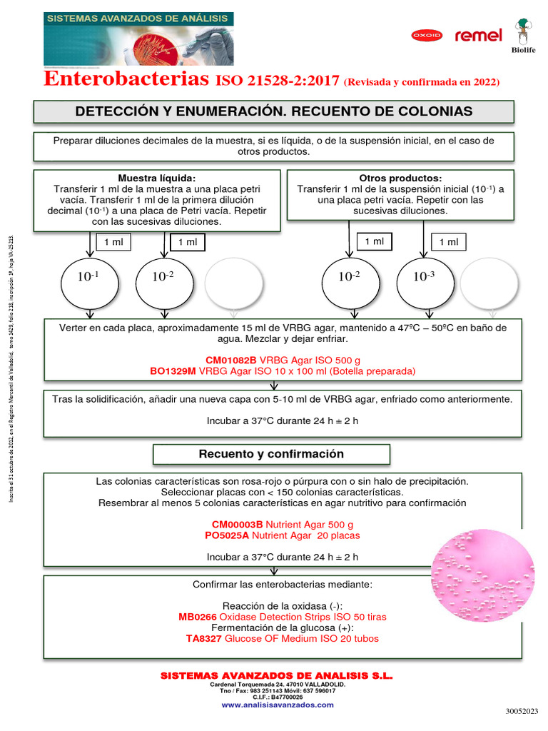 Detección de Enterobacterias ISO 21528-2 | PDF