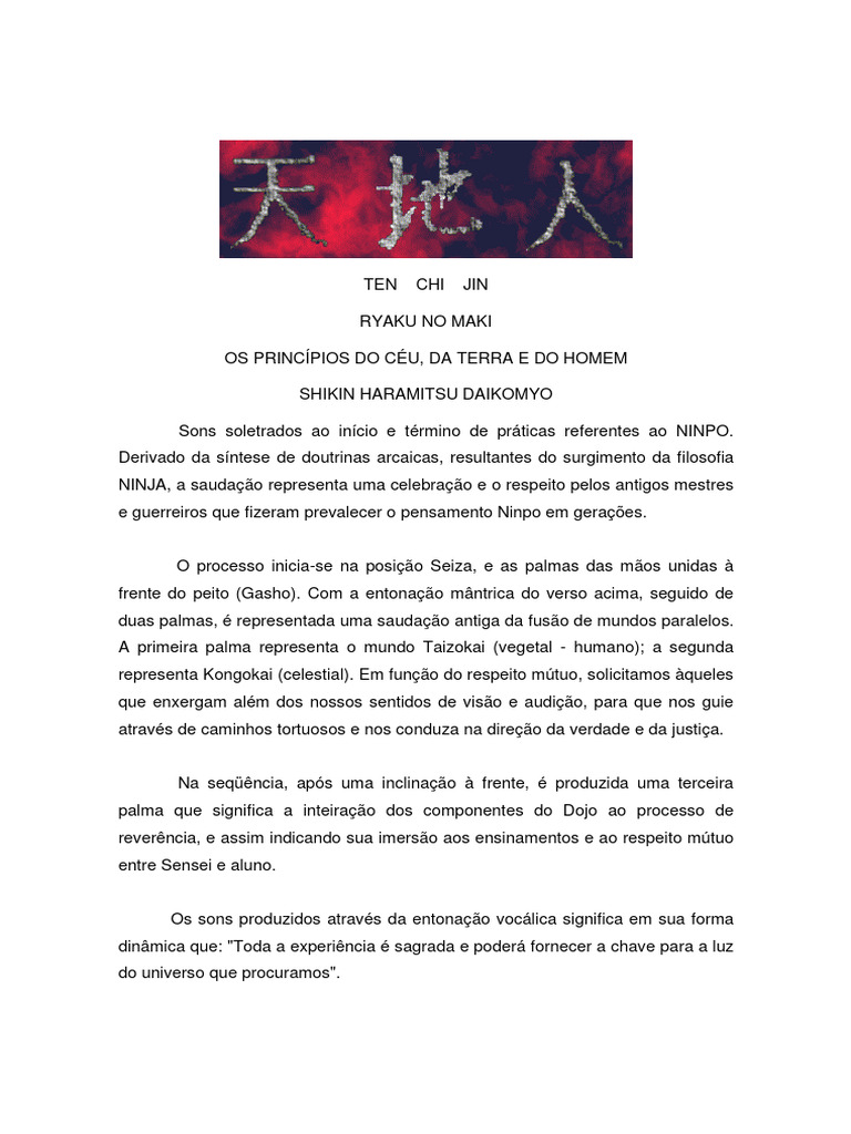 (Manual) TEN CHI JIN RYAKU NO MAKI | PDF | Filosofia | Artes ...