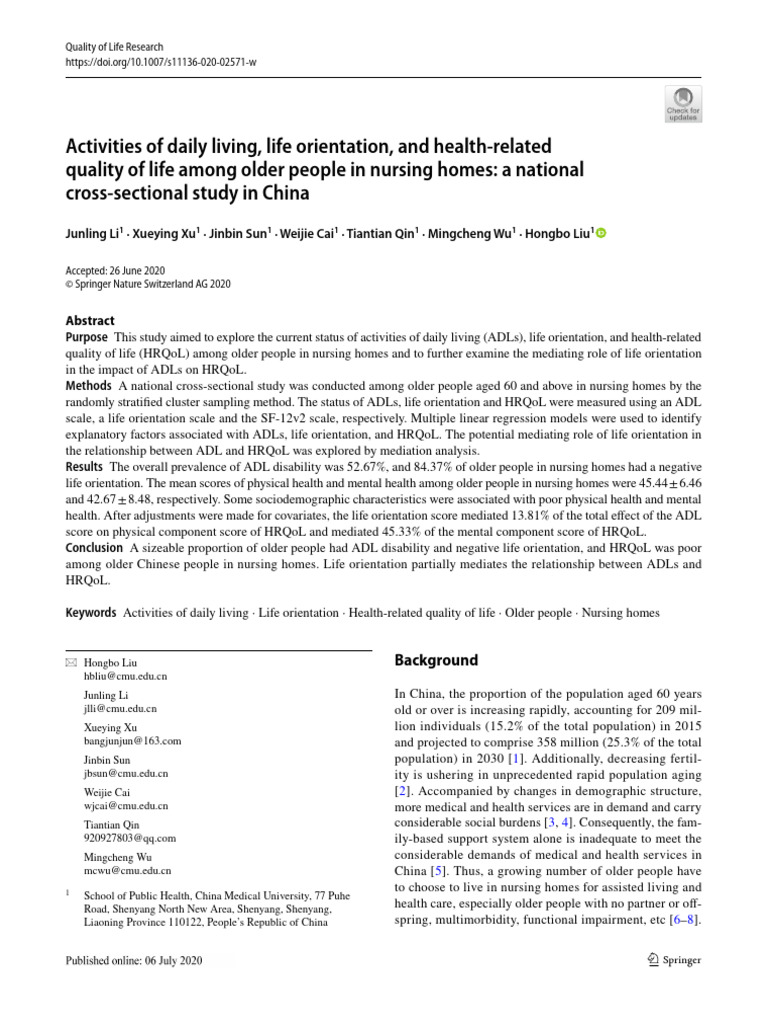[Quality of Life Research 2020-jul 06 vol. 29 iss. 11] Li, Junling_ Xu ...
