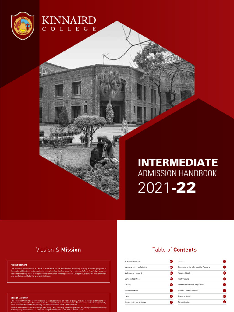 Kinnaird Inter Prospectus 2021 | PDF | University And College Admission ...