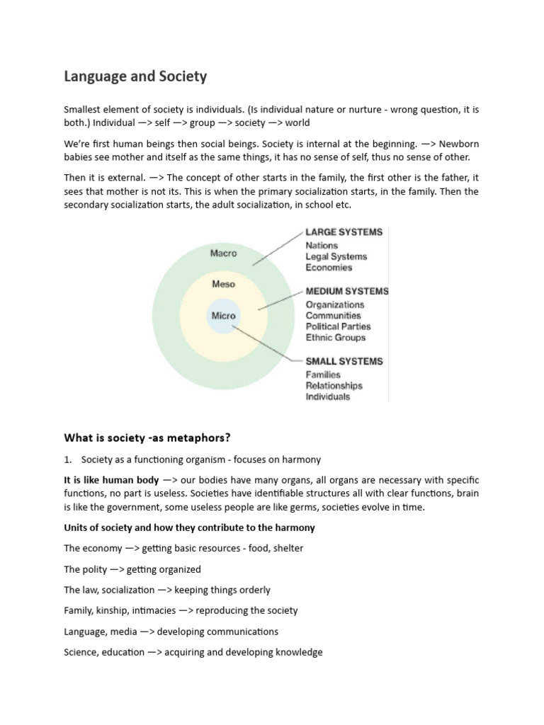 Understanding Language and Society Dynamics | PDF | Social ...