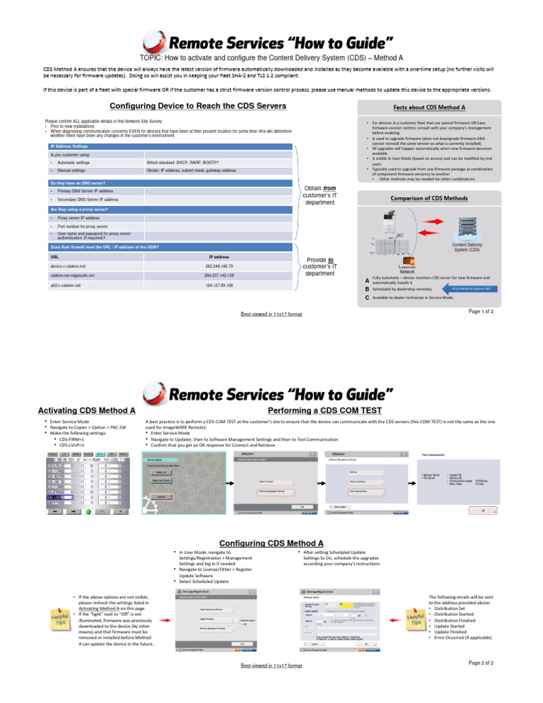 Activate & Configure CDS Method A | PDF | Proxy Server | Internet Standards