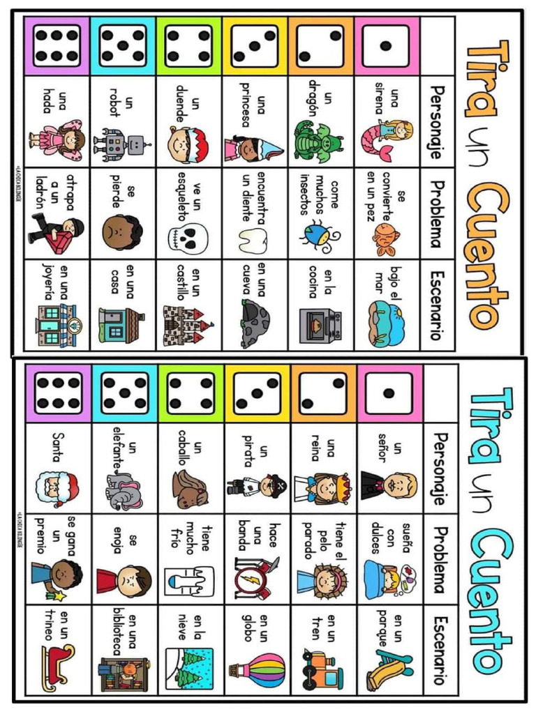 CREAR CUENTOS JUEGO CON DADOS | PDF