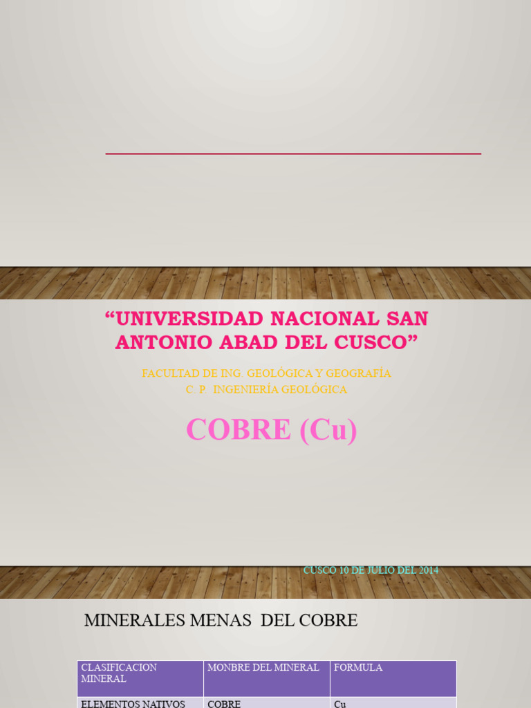 Metalogenia Cu 1 | PDF | Minerales | Cobre