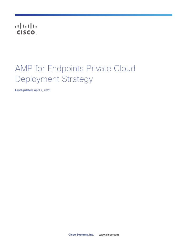 AMP For Endpoints Private Cloud Deployment Strategy | Download Free PDF | Port (Computer ...