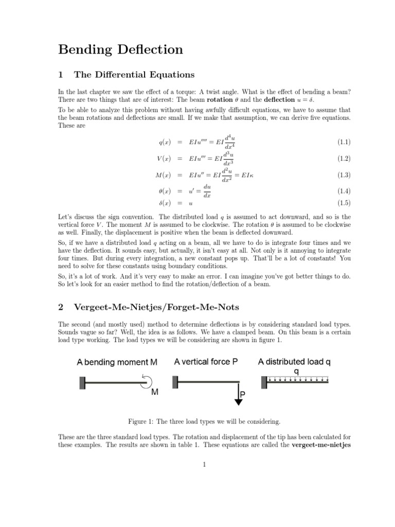 Bending Deflection | PDF