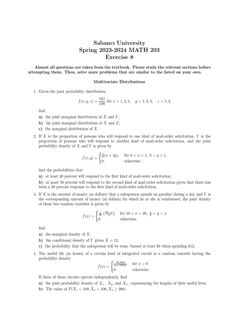 Exercise 16 | PDF | Measure Theory | Statistical Theory