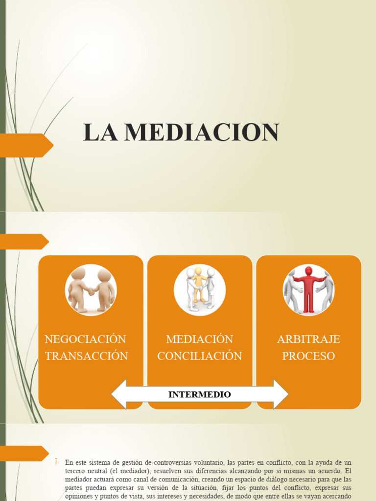 La Mediacion | PDF | Mediación | Conflicto (proceso)