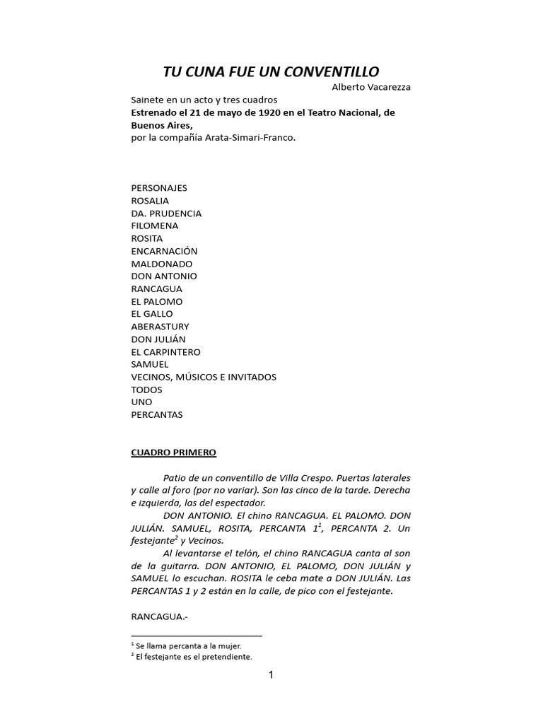 Tu Cuna Fue Un Conventillo para Celular | PDF | Arte