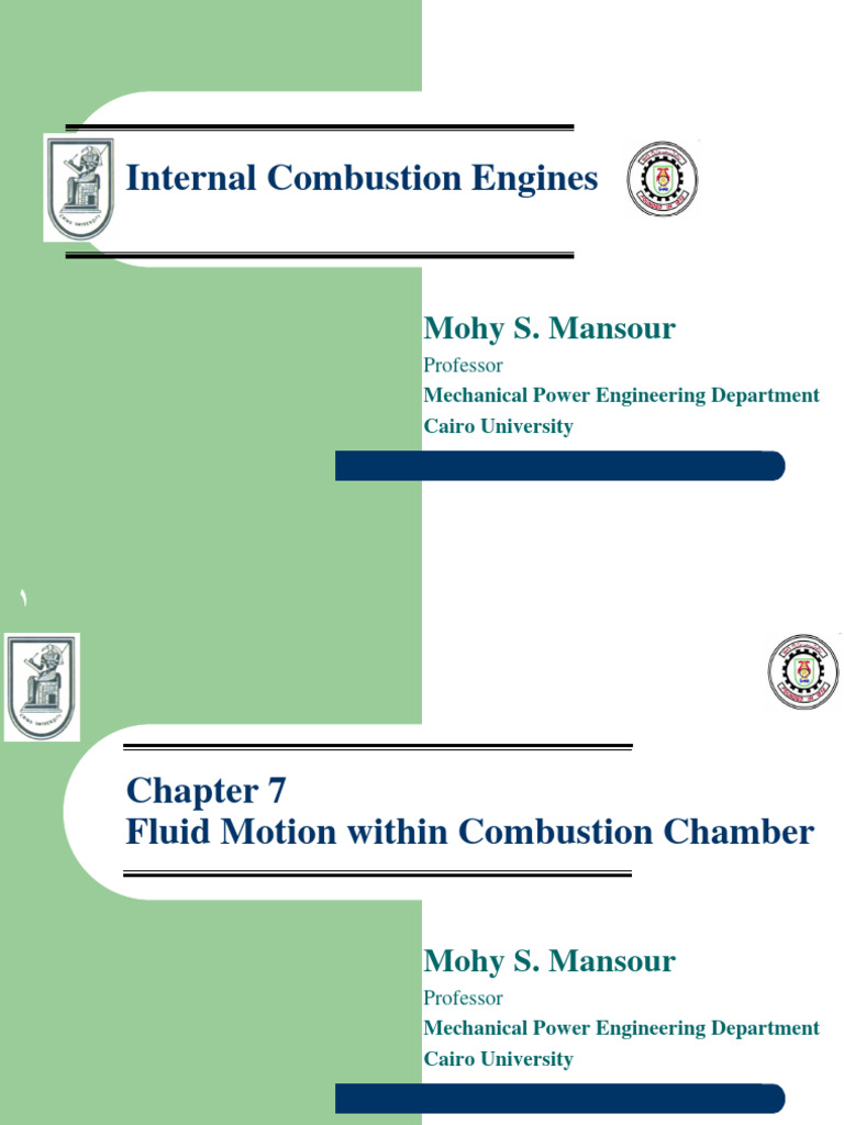Chapter 7 (Fluid Motion Within Combustion Chamber) | PDF | Internal Combustion Engine | Engineering