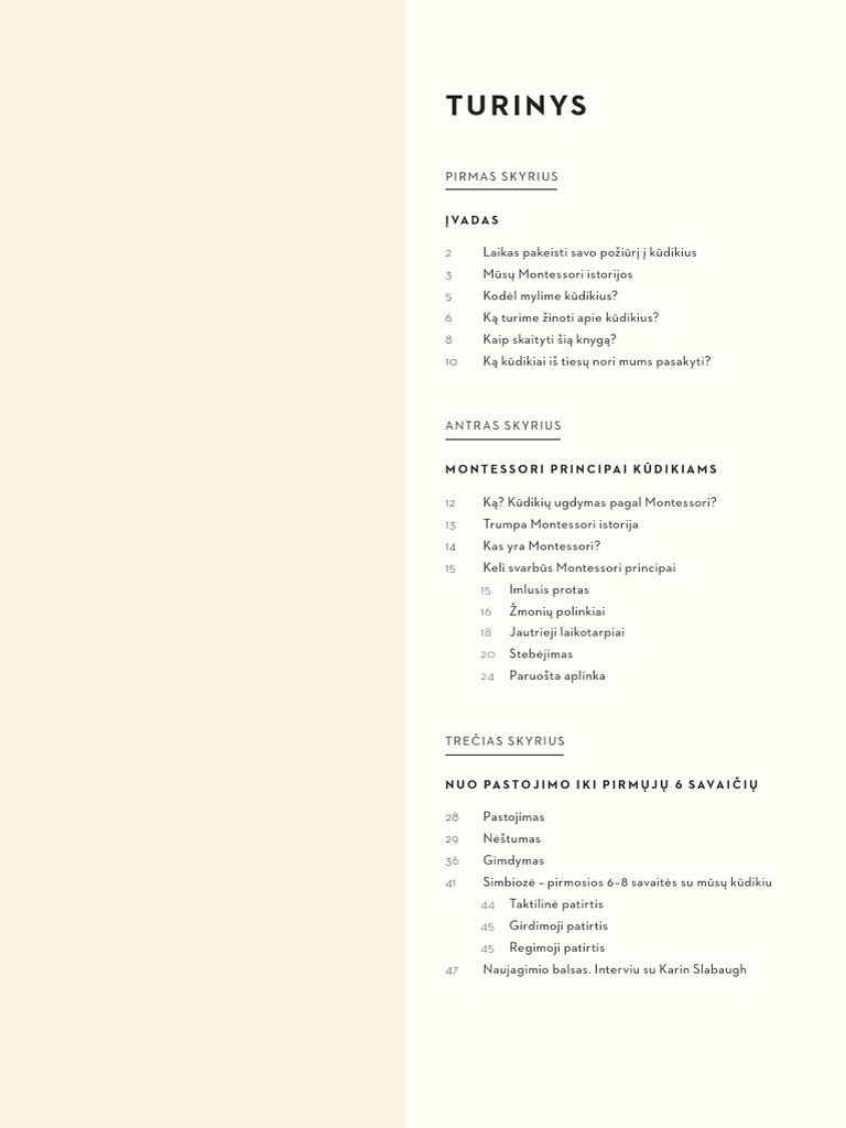 Turinys: Pirmasskyrius | PDF