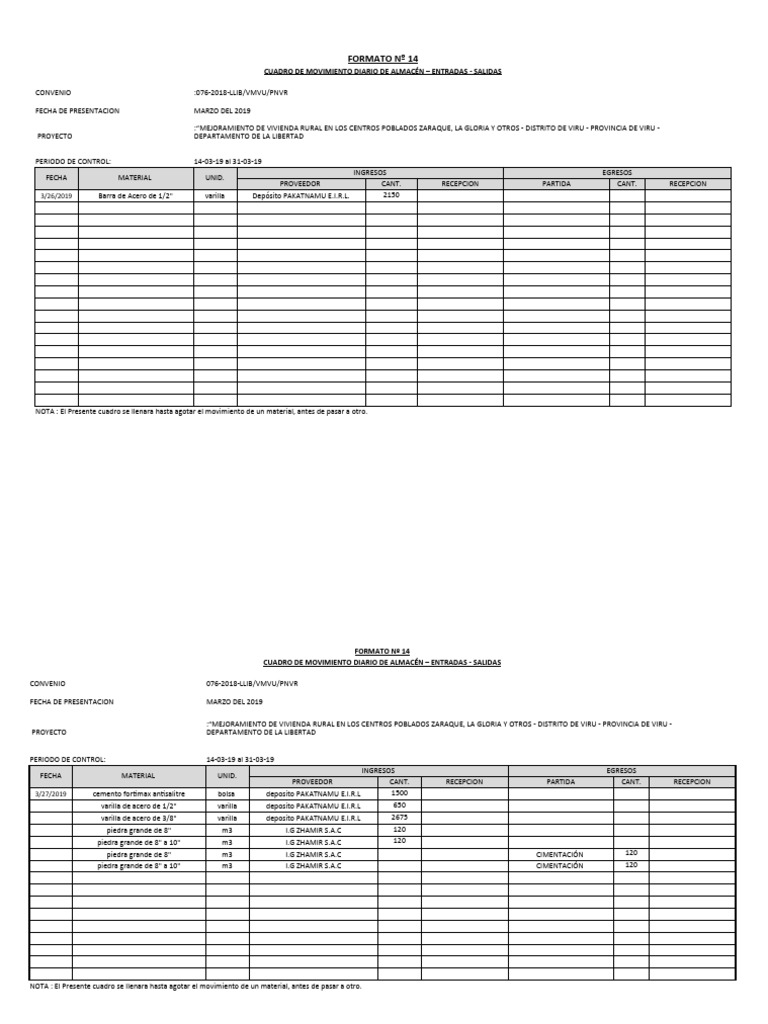 Formato 14 Modelo | Descargar gratis PDF | Producción y fabricación | edificio