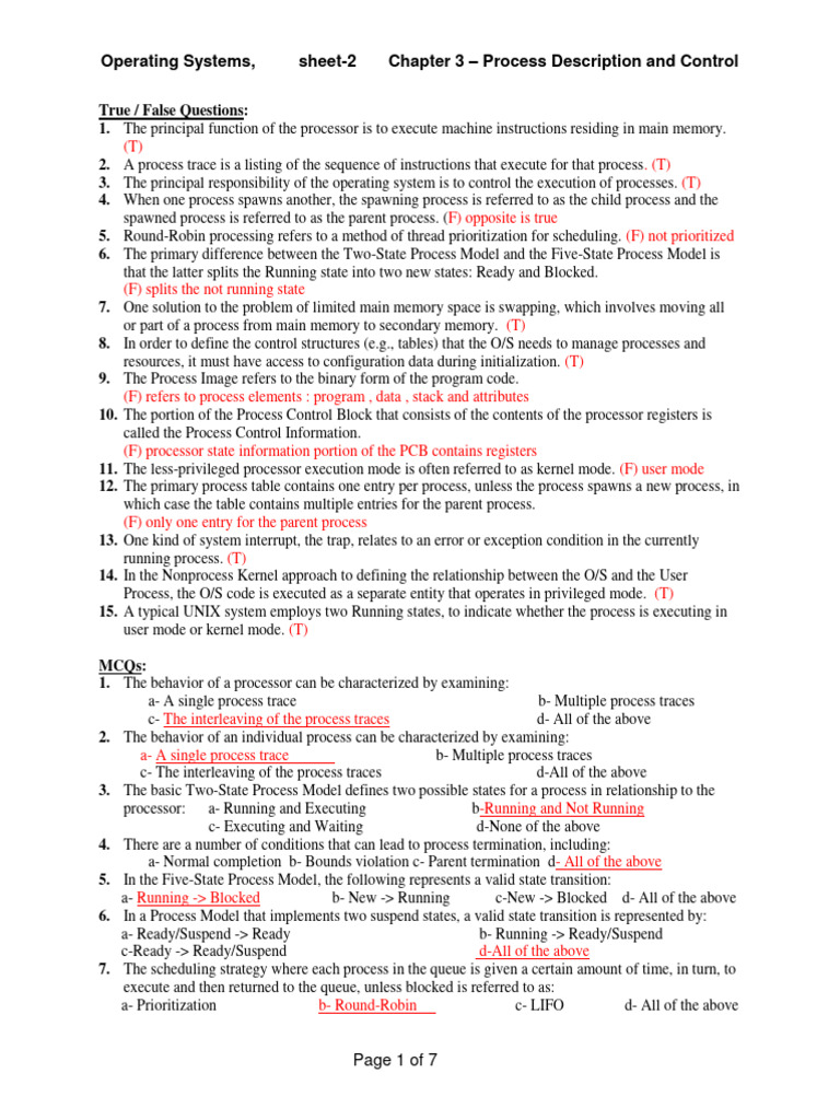 Sheet3 Solution | PDF | Process (Computing) | Operating System