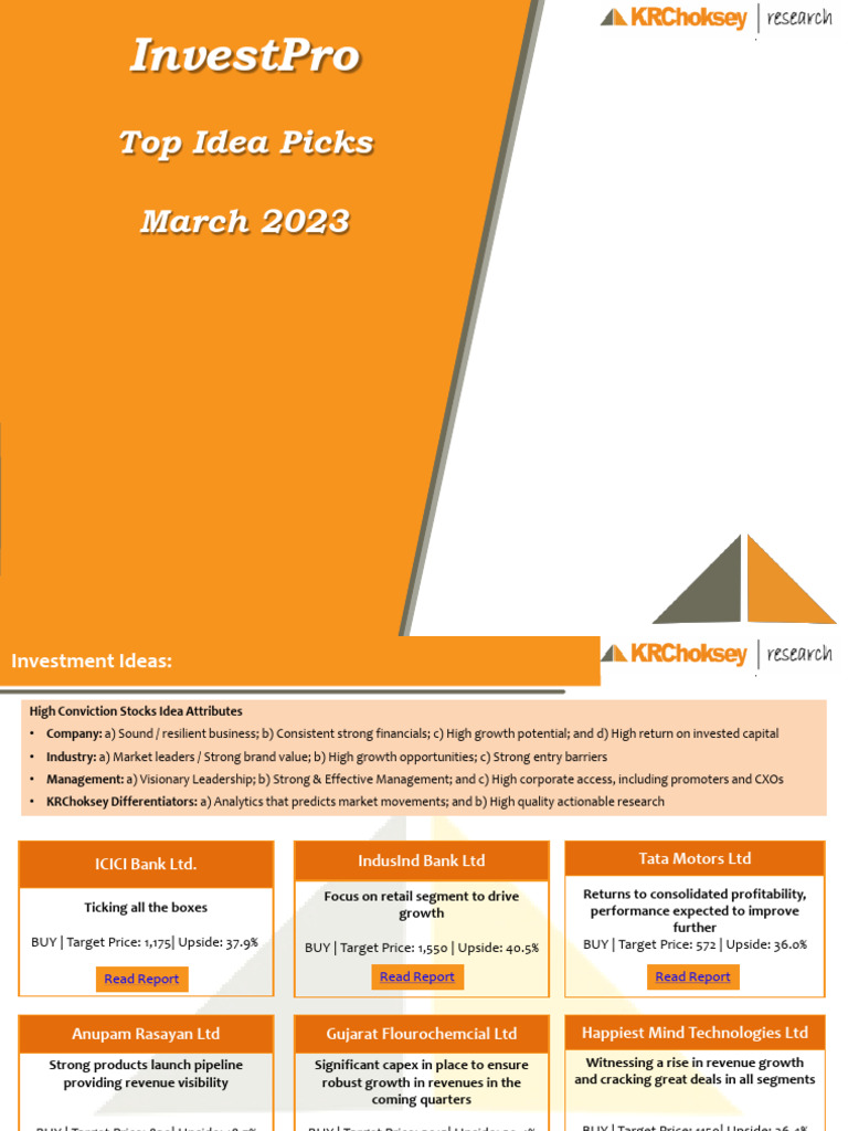 TOP Picks by KRChoksey 2 | PDF | Banks | Financial Economics
