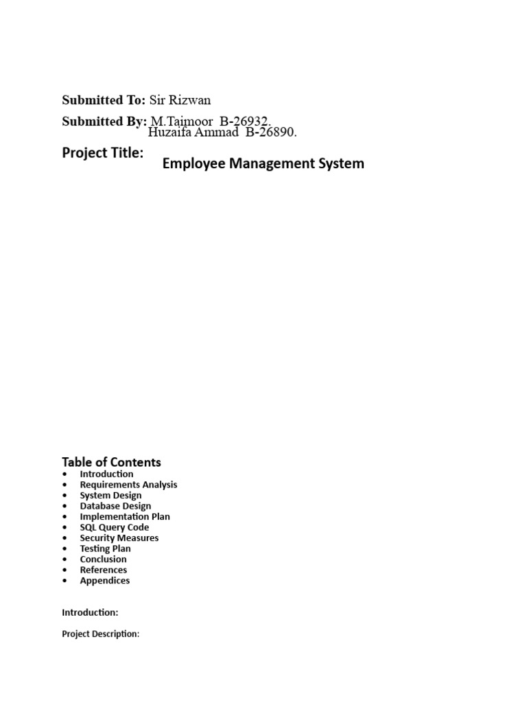 Database project proposal final | Download Free PDF | Databases | Database Index