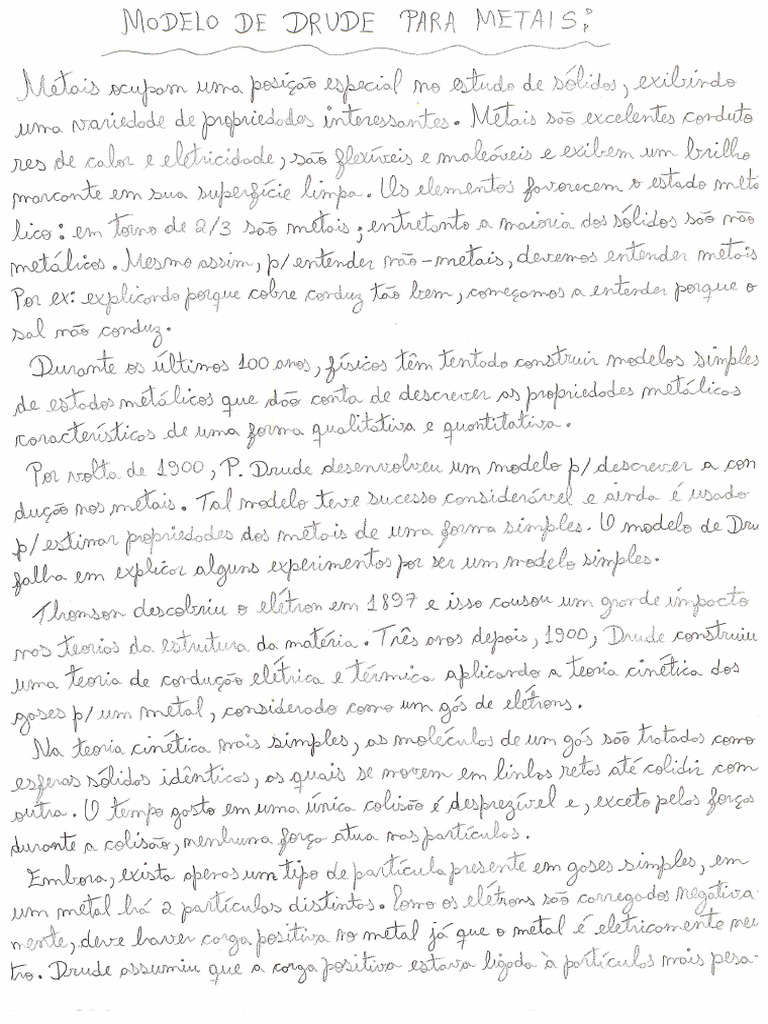 1 - Modelo de Drude | PDF