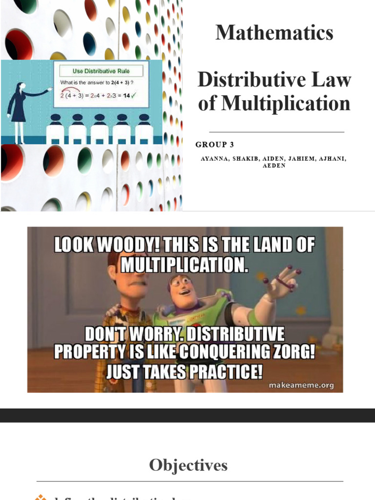 Mathematics Project For Teaching Distributive Law | PDF | Teaching ...