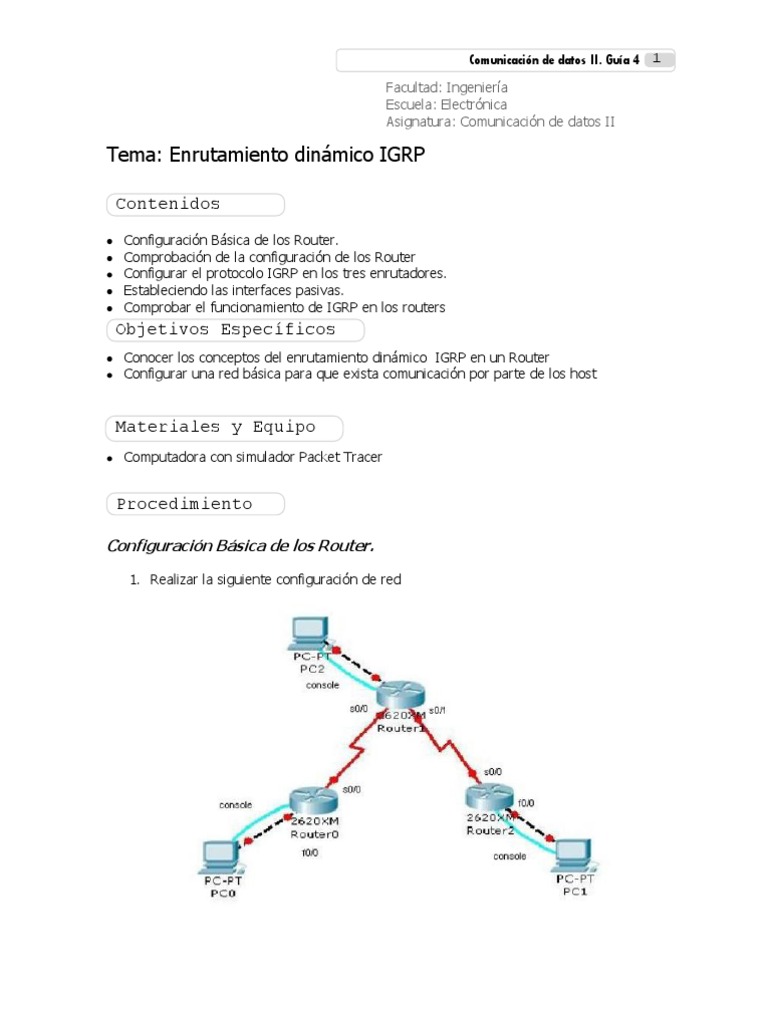 Enrutamiento IGRP | PDF | Enrutador (Computación) | Red de área amplia