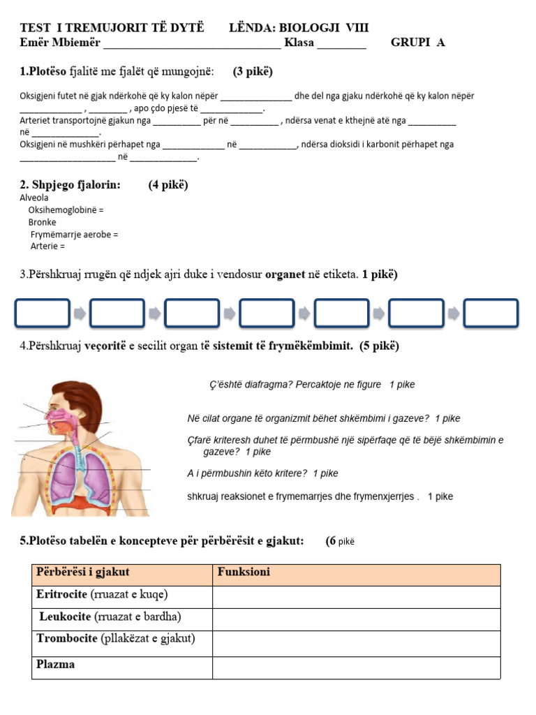Janar Mars Biologjia 8 | PDF
