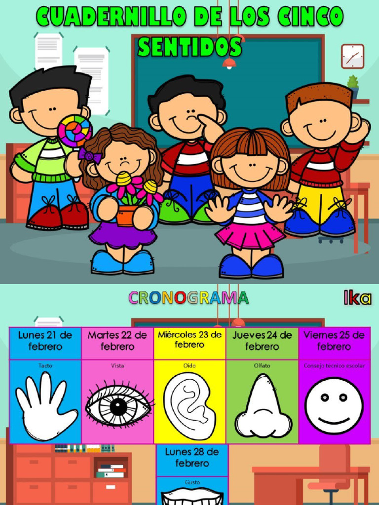 Cuadernillo A Color Los Cinco Sentidos | PDF