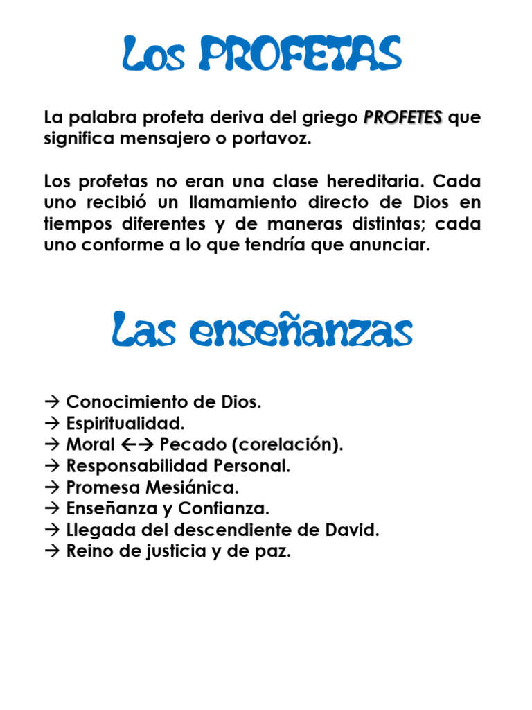 Profetas Menores Mayores Catecismo Catolico | PDF | Profeta | María ...