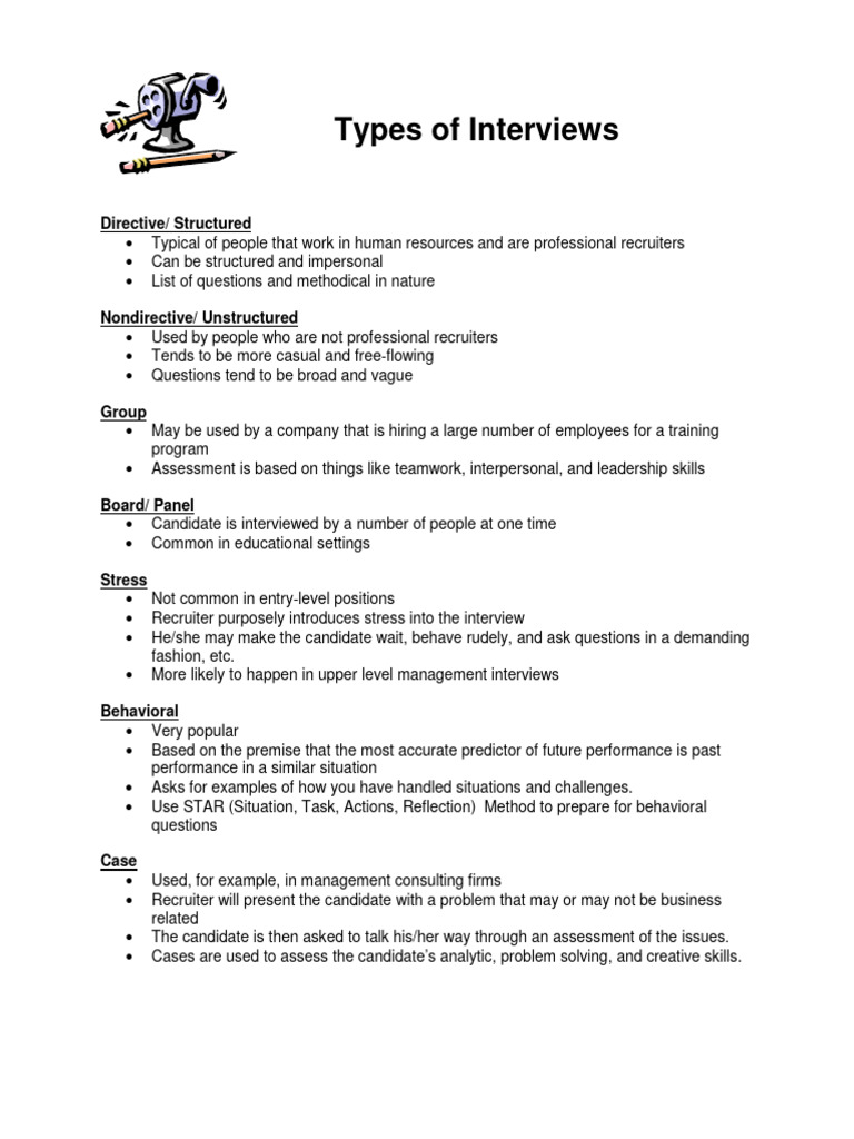 Types of Interviews | PDF | Job Interview | Recruitment