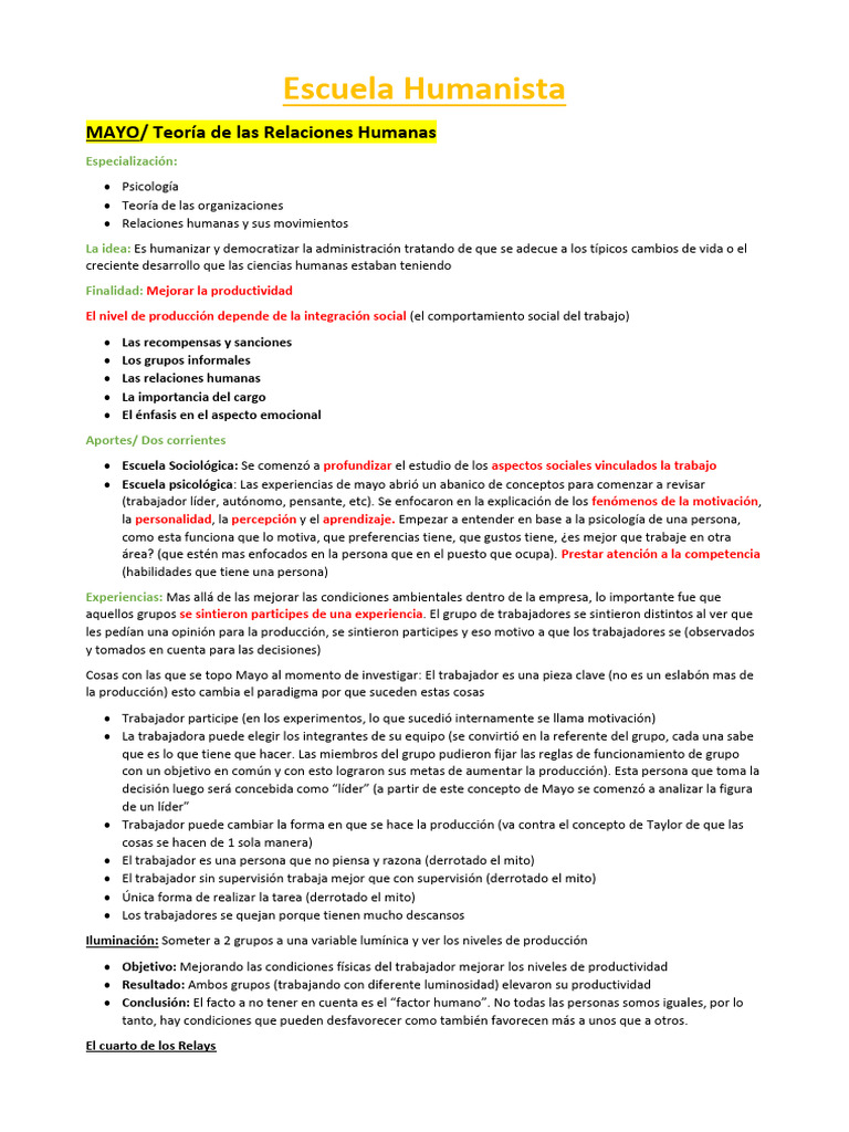 Escuela Humanista | PDF | Motivación | Motivacional